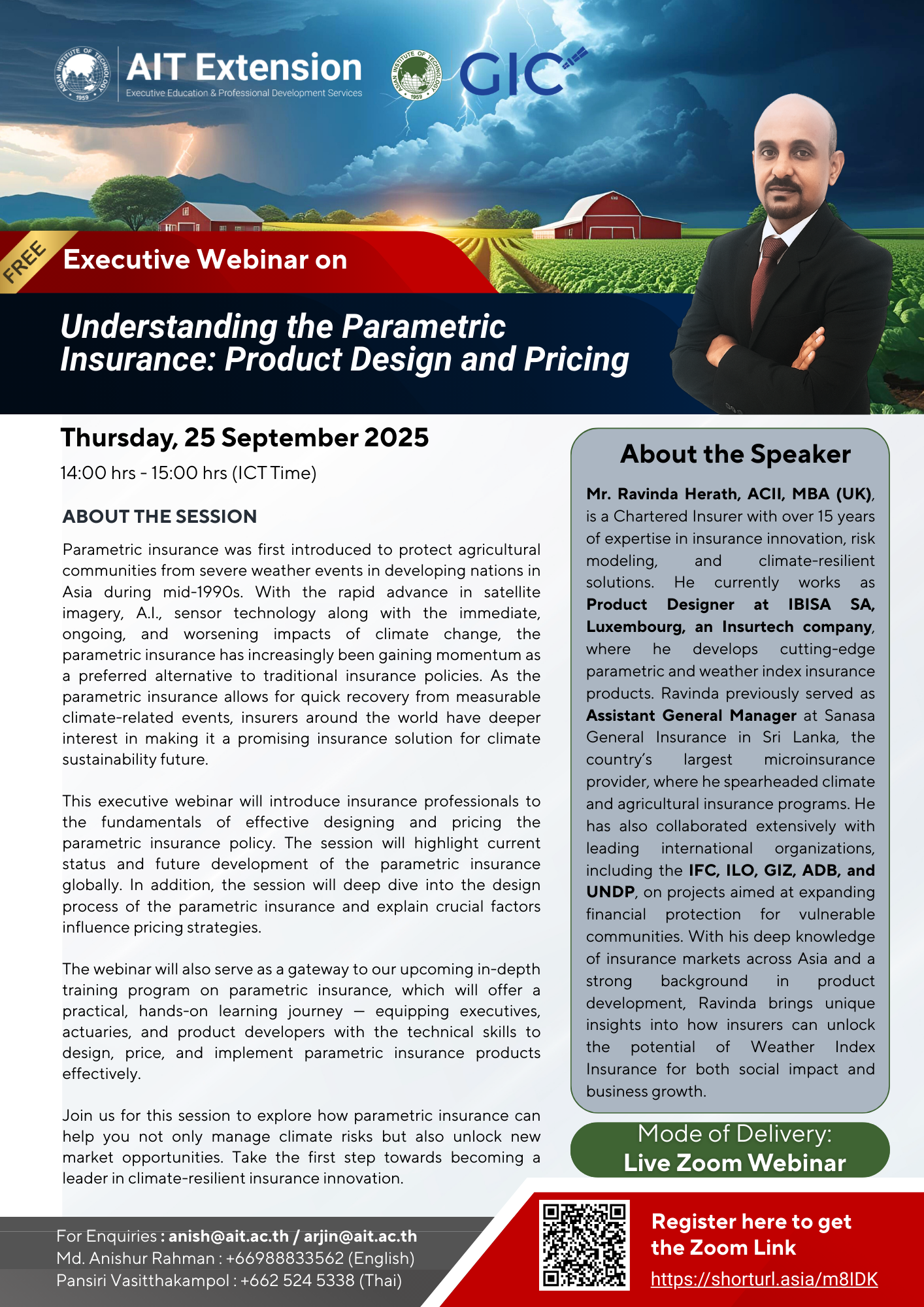 Executive Webinar on Understanding the Parametric Insurance: Product ...